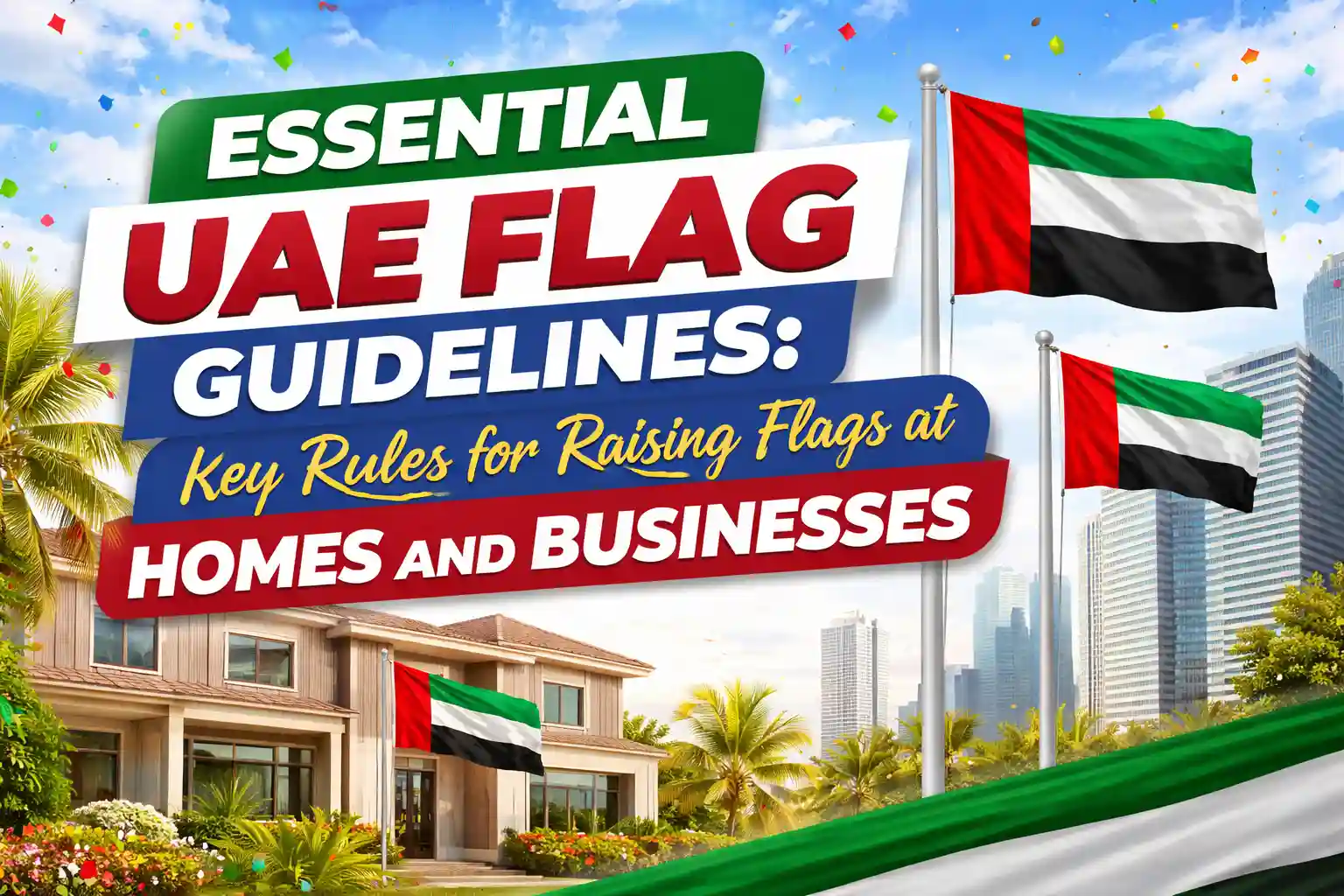 Essential UAE Flag Guidelines: Key Rules for Raising Flags at Homes and ...
